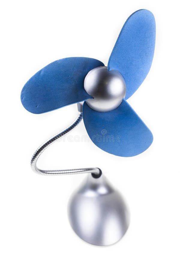 Mini USB desktop fan stock image. Image of hardware - 217458475