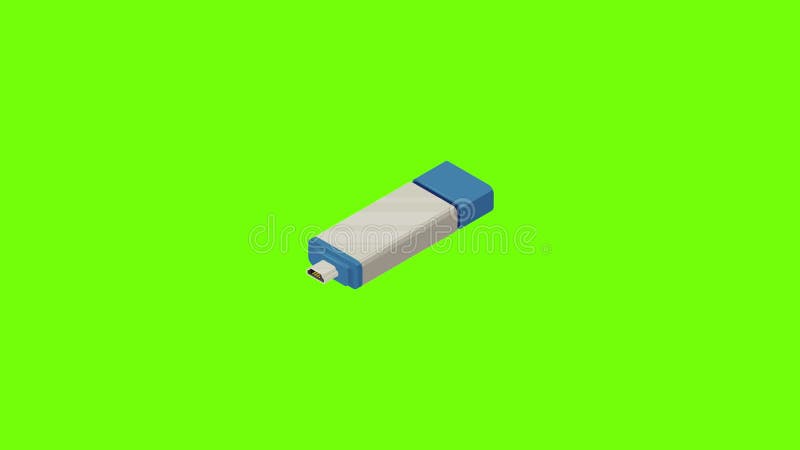 Mini Flash Drive Icon Animation Stock Video - Video of removable, port ...