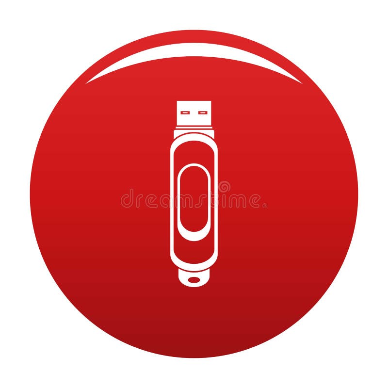 Mini usb icon vector red stock vector. Illustration of isolated - 154497447