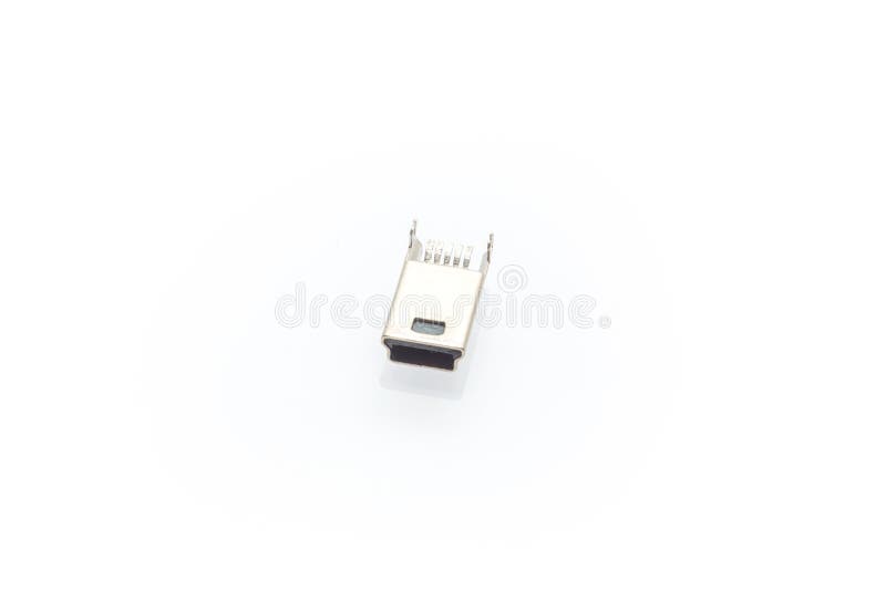 A Mini Usb Socket for PCB Mountage Stock Photo - Image of input ...