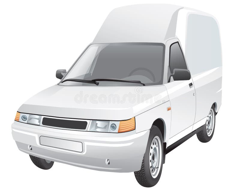Mini van delivery car stock illustration. Illustration of auto - 71679221