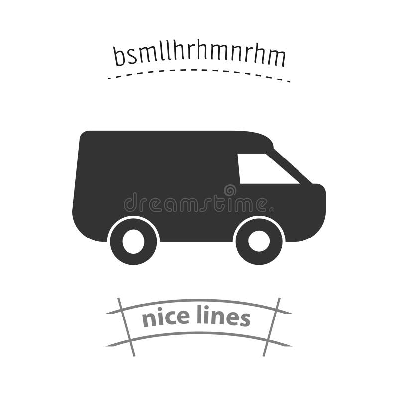 Mini Van Simple Icon. Van Isolated Icon Stock Vector - Illustration of ...