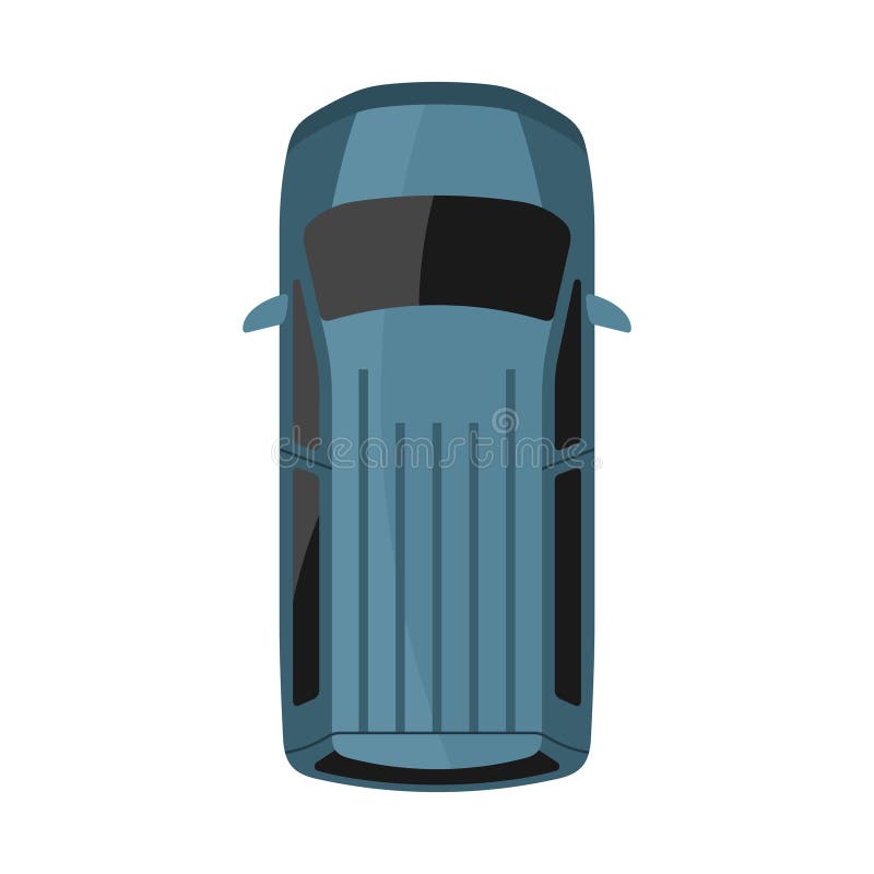 Mini Van Top View Vector Illustration. Mini Bus Illustration. Stock ...