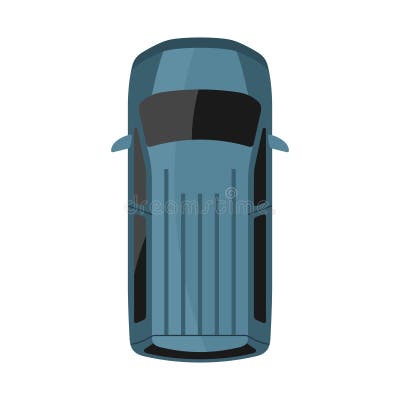 Mini Van Top View Vector Illustration. Mini Bus Illustration. Stock ...