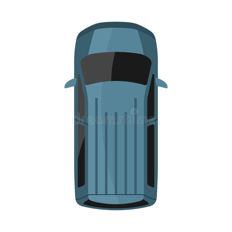 Mini Van Top View Vector Illustration. Mini Bus Illustration. Stock ...
