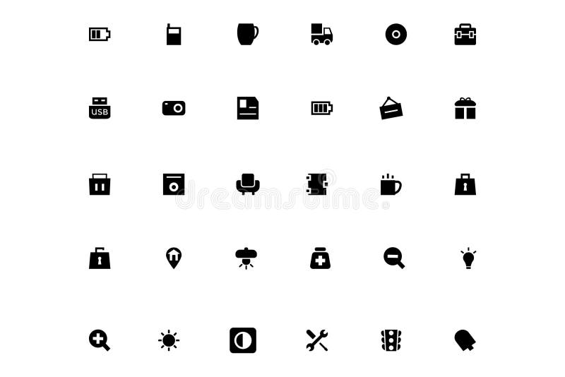 Mini Vector Icons 19 stock de ilustración. Ilustración de presente ...