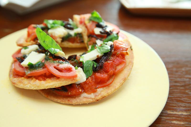 Mini vegetable pizza stock image. Image of cuisine, high - 13013219