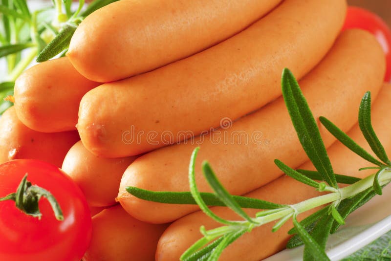 Mini Vienna sausages stock image. Image of lunch, comfort - 57353505