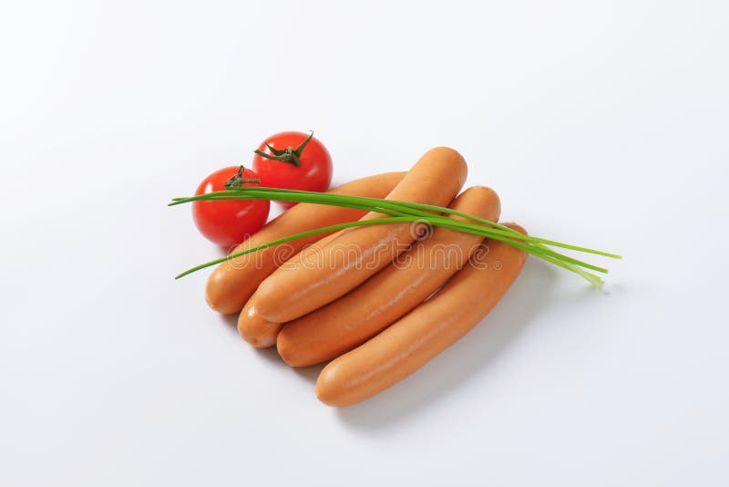Mini Vienna-Wurst stockbild. Bild von gehäuse, schweinefleisch - 49334741