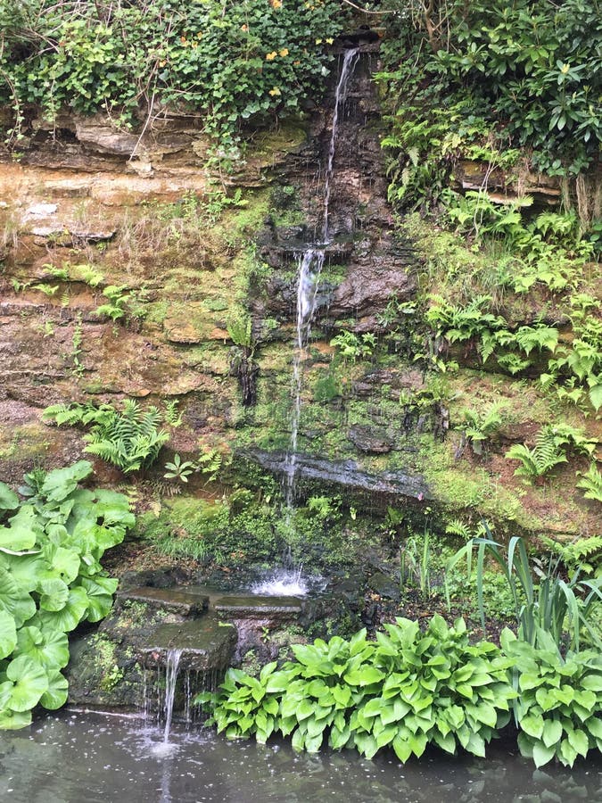 Mini waterfall stock image. Image of spring, mini, gardens - 71898803