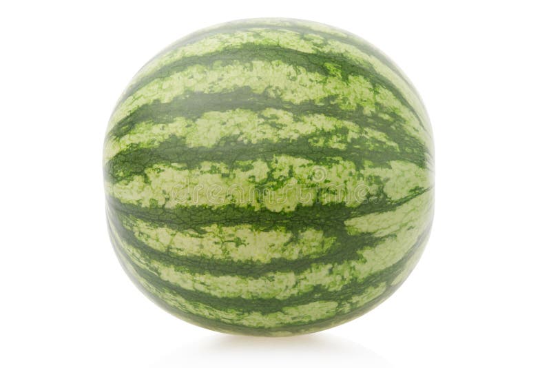 Mini Watermelon on White, Clipping Path Stock Photo - Image of sweet ...