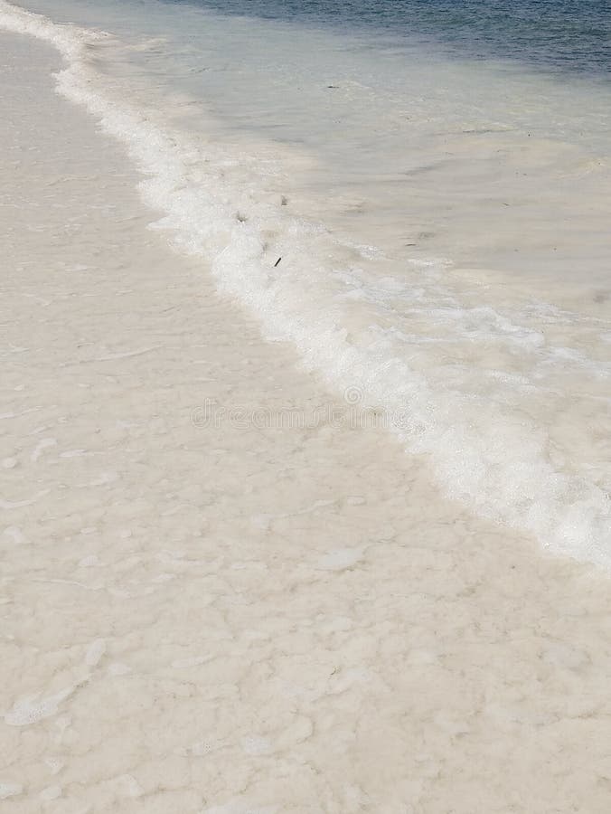 Mini Waves at the White Sand Tropical Beach Stock Photo - Image of tile ...
