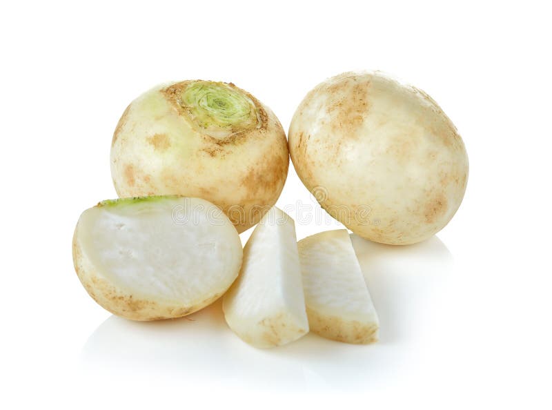 Mini White Turnips on White Background Stock Image - Image of vegetable ...