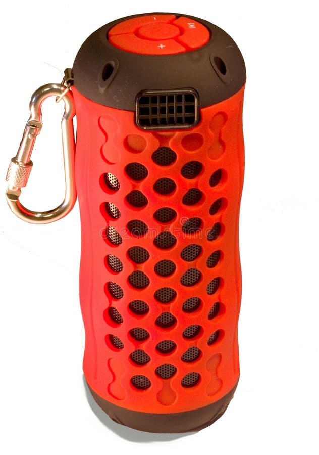 Mini Wireless Bluetooth Red Speaker Stock Image - Image of music ...
