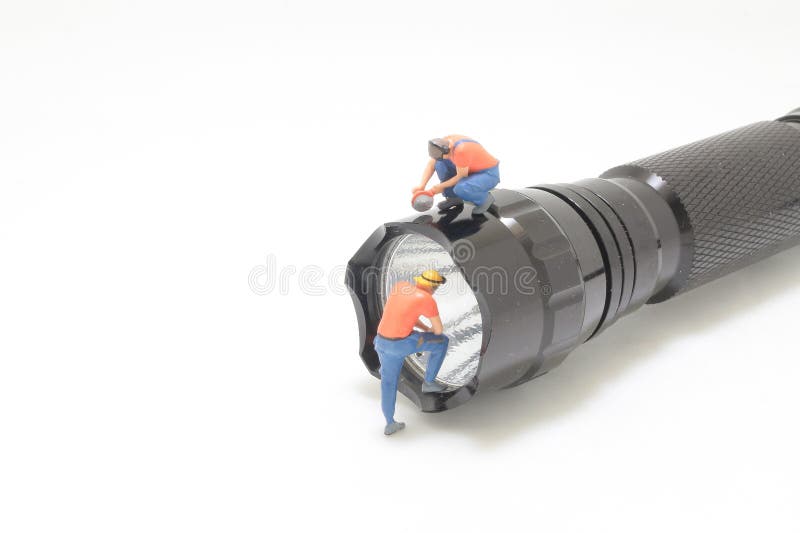A Mini of Worker Figure with Torch Stock Photo - Image of power, figure ...
