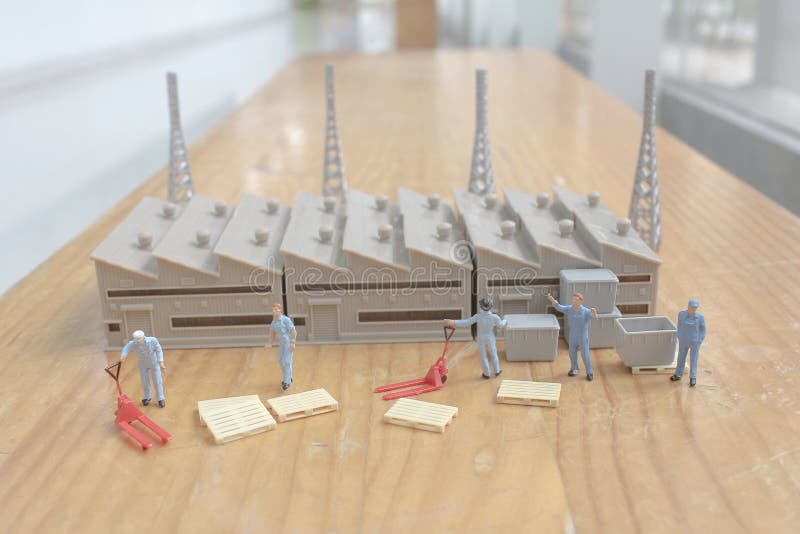 The Mini Worker with Lifting Tools Isolated with Clipping Stock Image ...