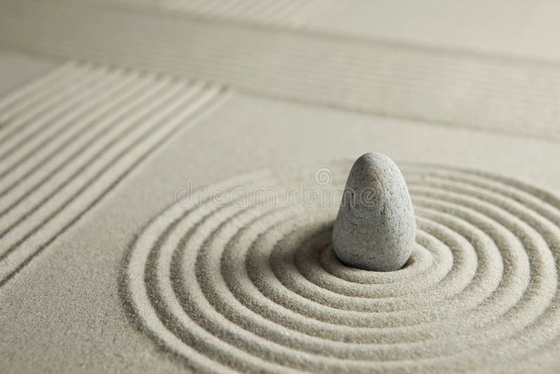 Mini zen garden stock image. Image of sand, calm, stone - 9623219