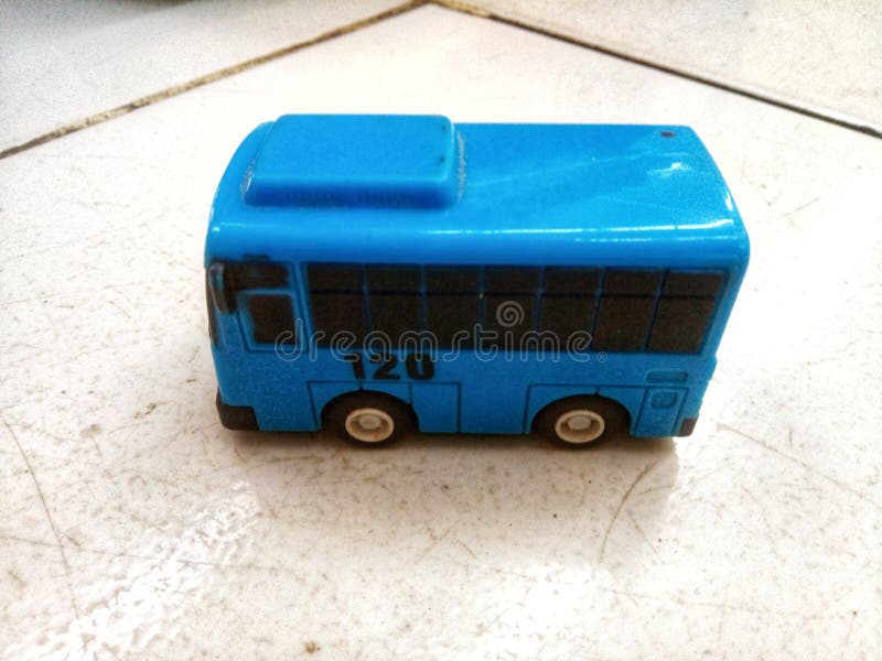 Miniature blue bus car stock image. Image of miniature - 174563489