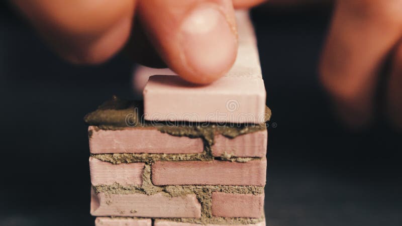 Miniature Brick House Construction with Trowel - Tiny Brickwork and ...