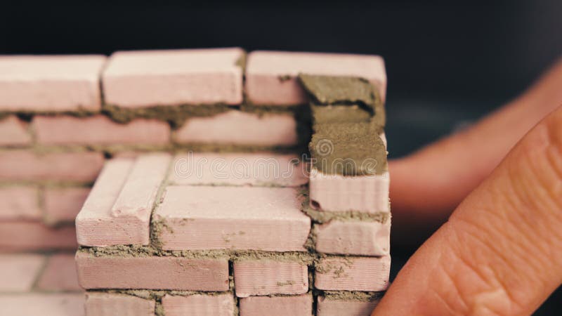 Miniature Brick House Construction with Trowel - Tiny Brickwork and ...