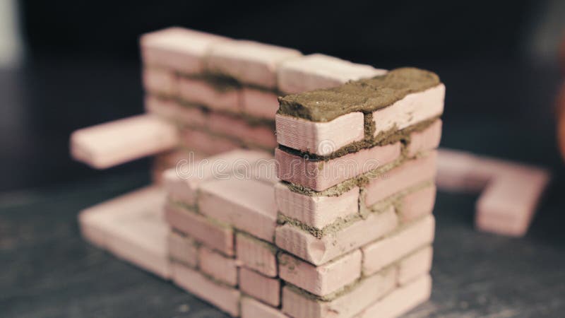 Miniature Brick House Construction with Trowel - Tiny Brickwork and ...