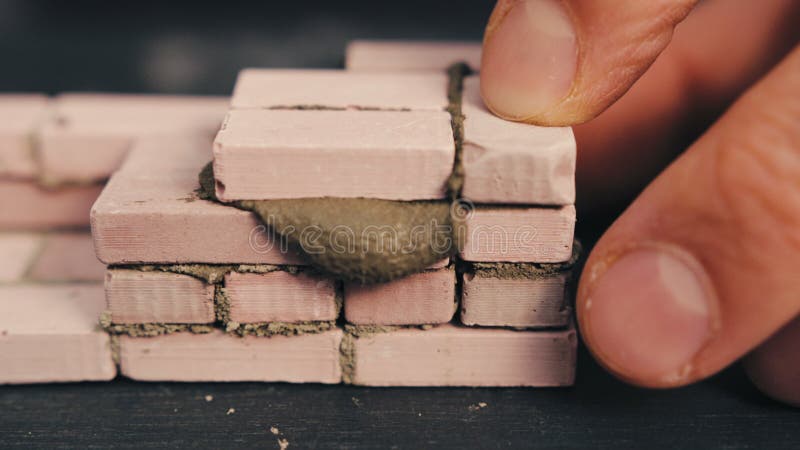 Miniature Brick House Construction with Trowel - Tiny Brickwork and ...