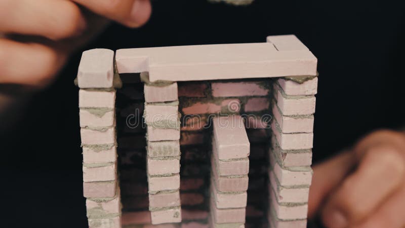 Miniature Brick House Construction with Trowel - Tiny Brickwork and ...