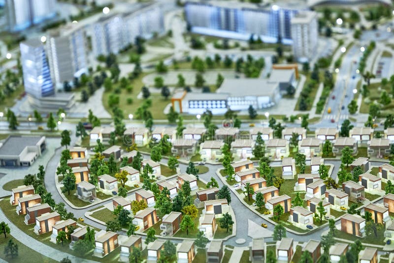 Miniature Building Model Objects at December 29, 2019 Minsk Belarus ...