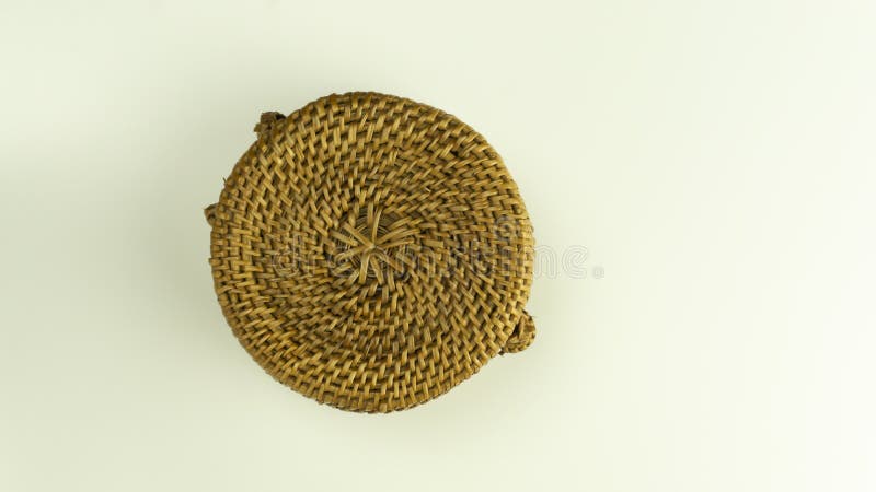 Miniature Cane Handmade Box for Gift or Decoration Isolated on White ...