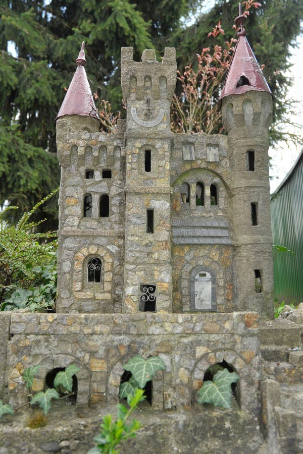 Miniature Castle in the Garden Stock Photo - Image of market, dwelling ...