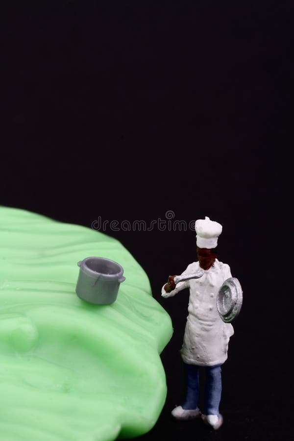 Miniature of Chef and Salad Leaf Stock Photo - Image of leafn ...