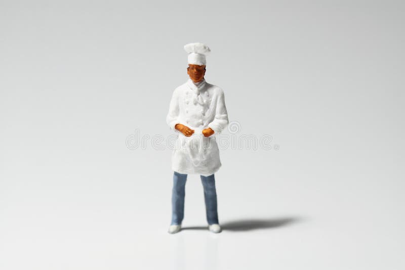 Miniature chef a stock image. Image of miniature, whites - 48182053