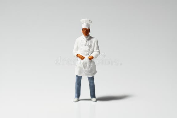 Miniature chef a stock image. Image of miniature, whites - 48182053