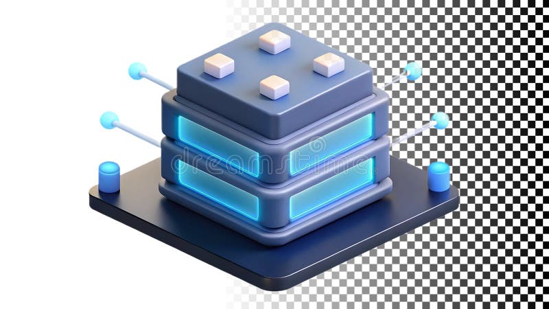 Miniature Data Center Building, Representing Secure Digital Storage ...