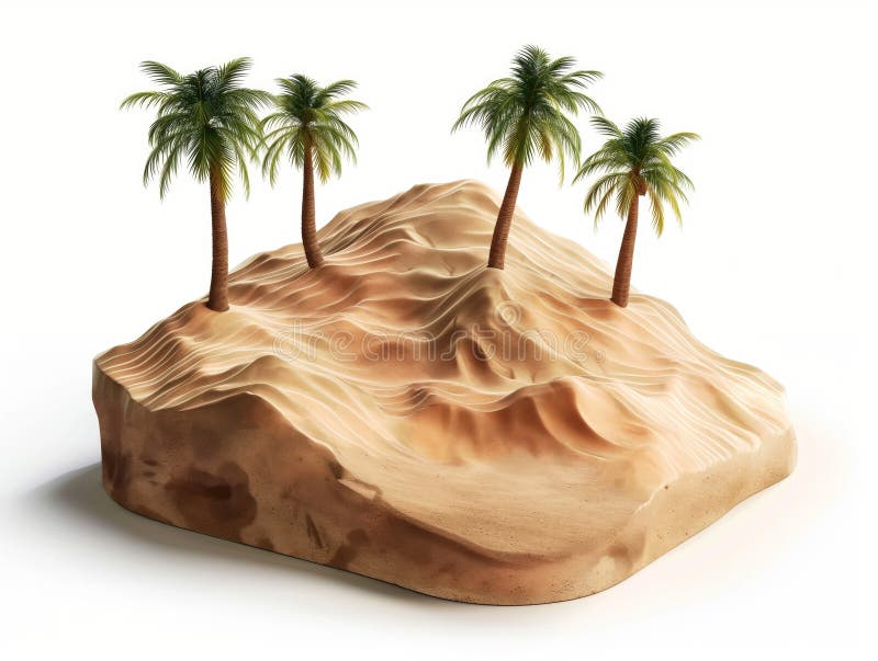 Miniature Desert Island Oasis Stock Image - Image of craftsmanship ...