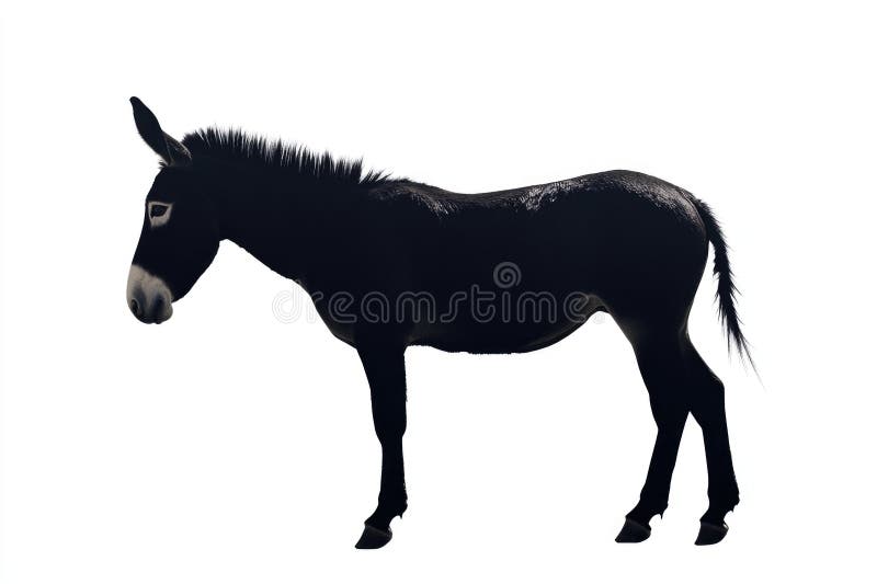 Miniature Donkey in Profile Stock Photo - Image of equine, black: 358338780