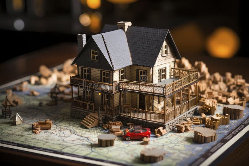 Miniature Dream Home: Architectural Model Showcase. Stock Photo - Image ...