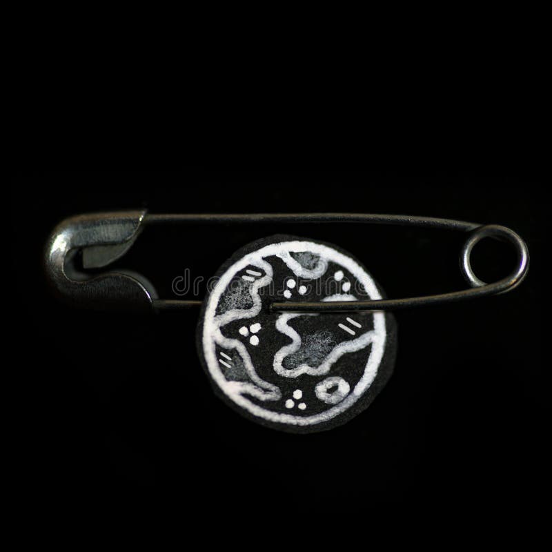 Miniature Earth Pin on the Black Background Stock Photo - Image of ...