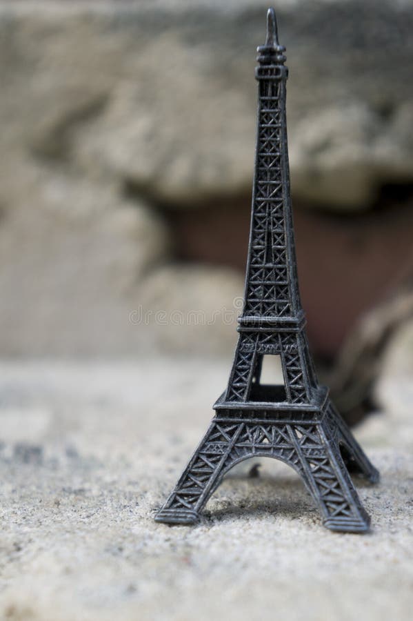 Miniature Eiffel Tower Against Stone Stock Image - Image of cities ...