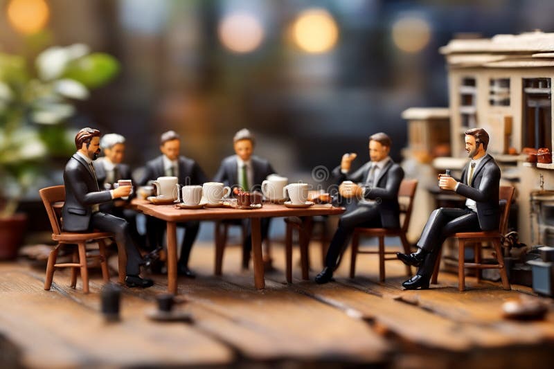 Miniature Engineers Fixing Computer Stock Illustration - Illustration ...