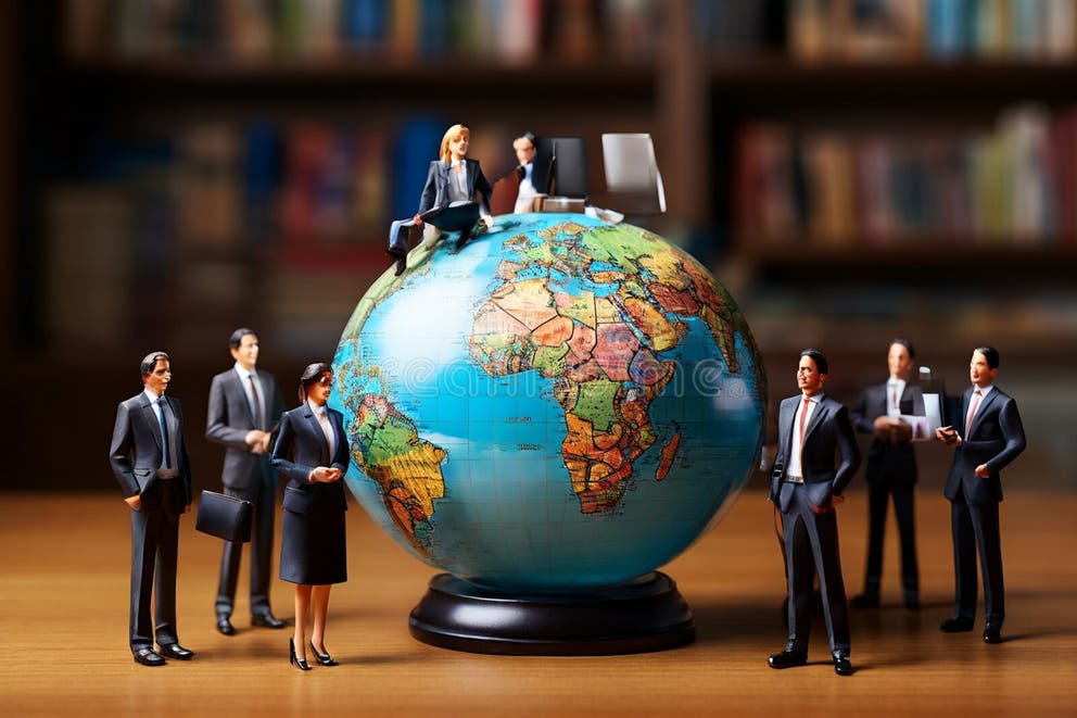 Miniature Engineers Fixing Computer Stock Illustration - Illustration ...