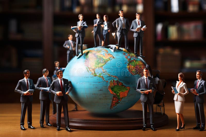 Miniature Engineers Fixing Computer Stock Illustration - Illustration ...