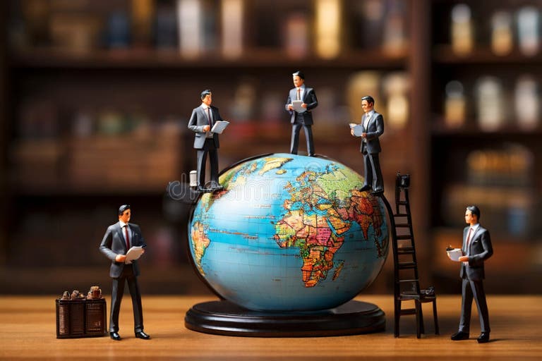 Miniature Engineers Fixing Computer Stock Illustration - Illustration ...