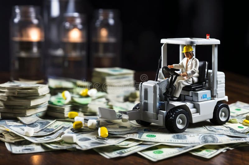 Miniature Engineers Fixing Computer Stock Illustration - Illustration ...