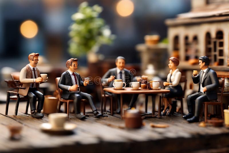 Miniature Engineers Fixing Computer Stock Illustration - Illustration ...