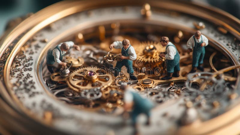 Miniature Engineers at Work Inside a Watch: Precise Mechanical ...