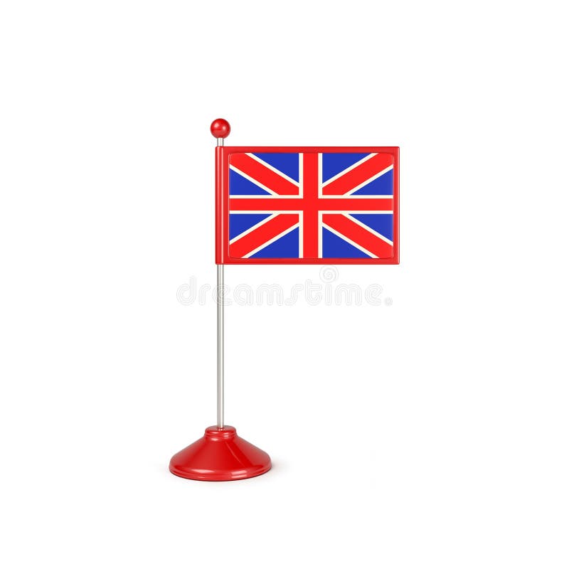 Miniature England Flag Concept on White with Clipping Path Stock ...