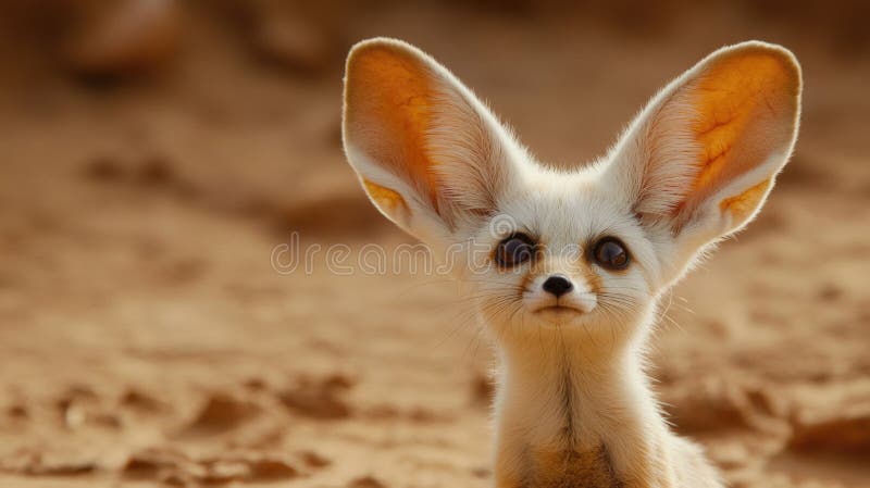 A Fennec Fox, a Small Fox with Large Ears Stock Illustration ...