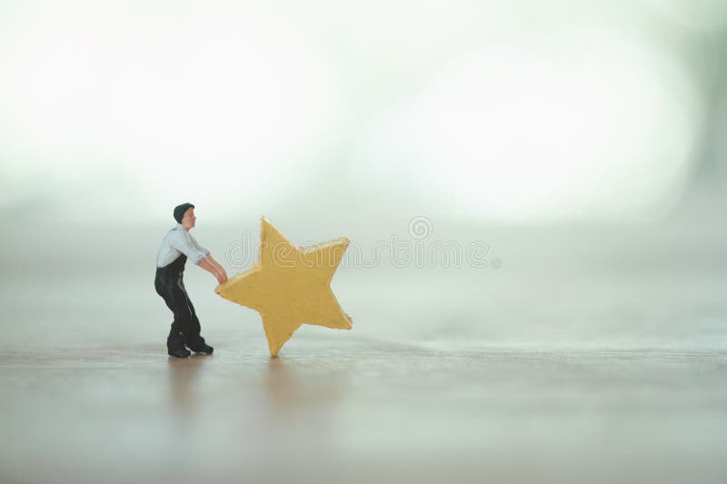 Miniature Figure People Move and Give One Star with Empty Space. the ...