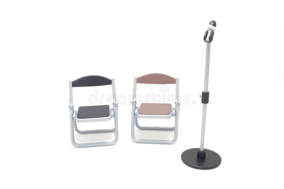 Miniature Folding Chairs and Microphone Setup for Scale Model Displays ...